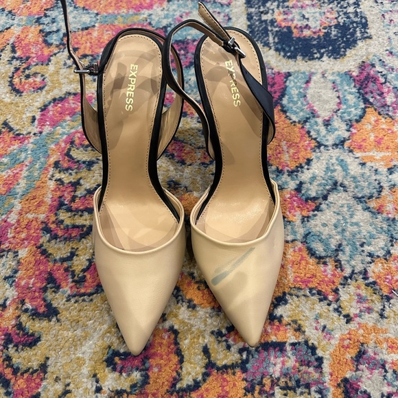 Express | Shoes | Express Womens Sz 9 Sling Back Heels | Poshmark